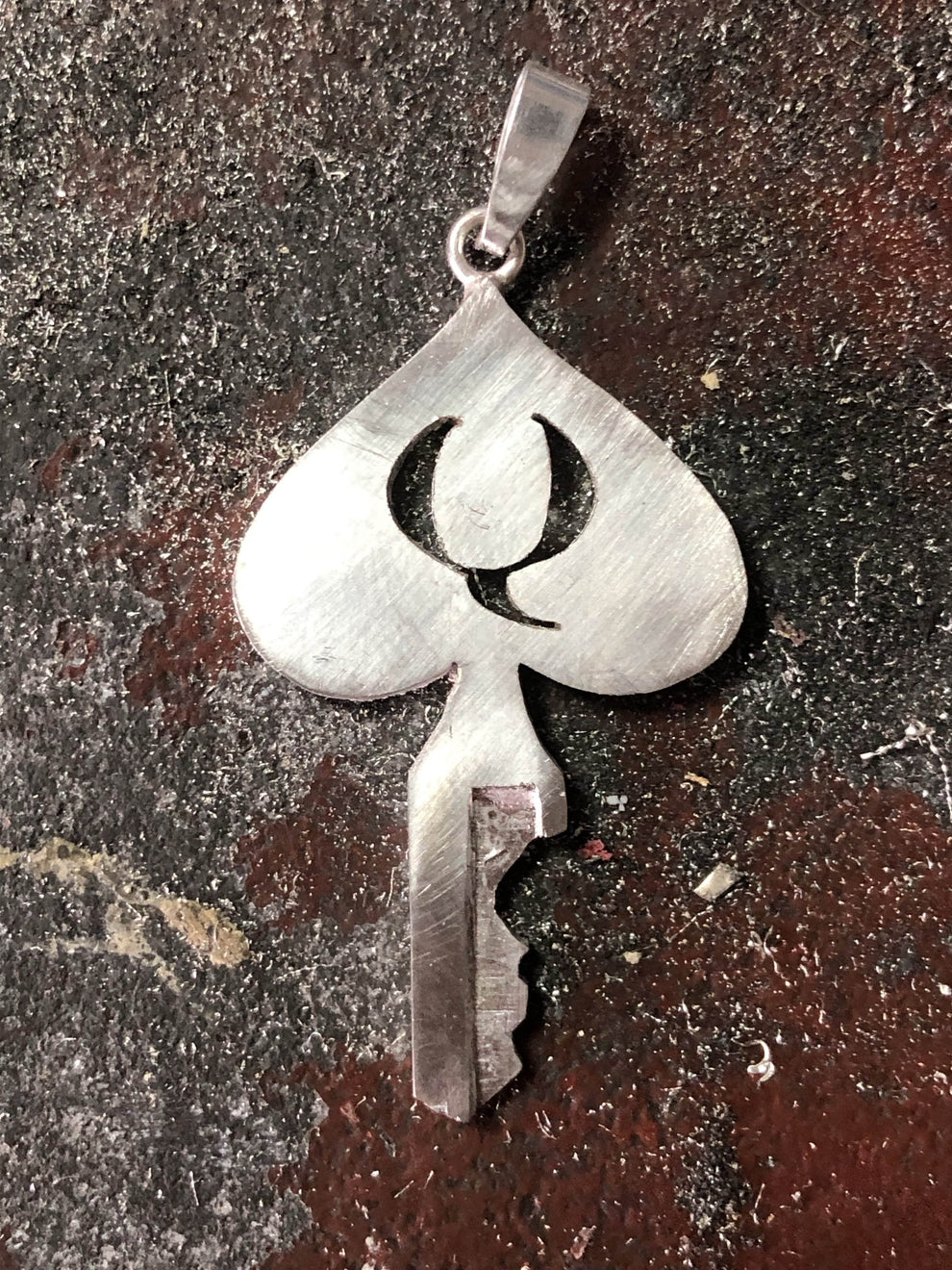 Queen of Spades handmade chastity key with padlock | chastity-shop ...